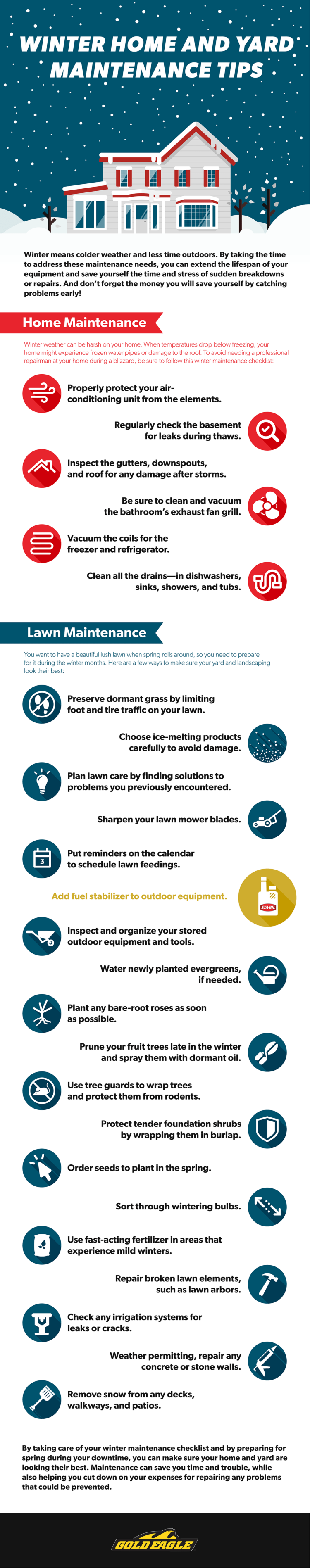 Winter Home and Yard Maintenance Tips – Gold Eagle